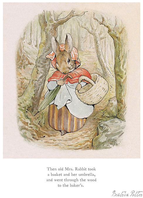 Mrs Rabbit Took Her Basket | Beatrix Potter Artwork | Free UK Delivery ...