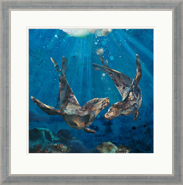 Sarah Jackson Deep Sea Dancing Seals | Signed Limited Edition Print ...