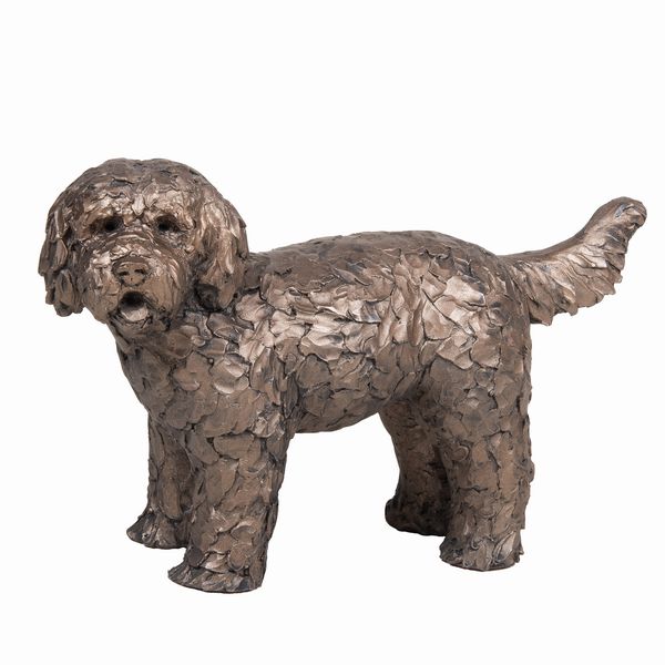 Frith Button Labradoodle Standing | Bronze Resin Sculpture | Free UK ...